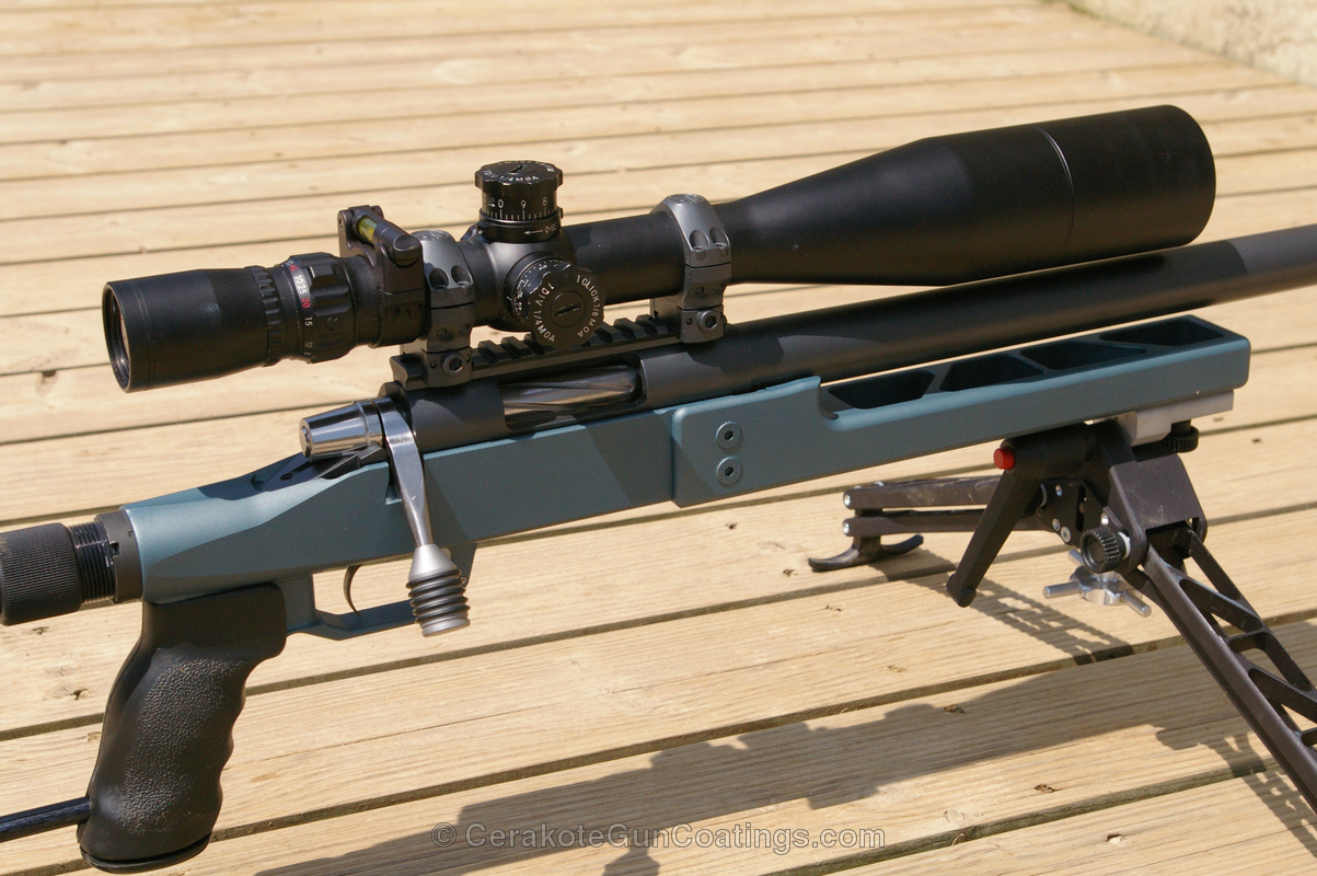 H-185 Blue Titanium with H-190 Armor Black by Mark Twittey | Cerakote