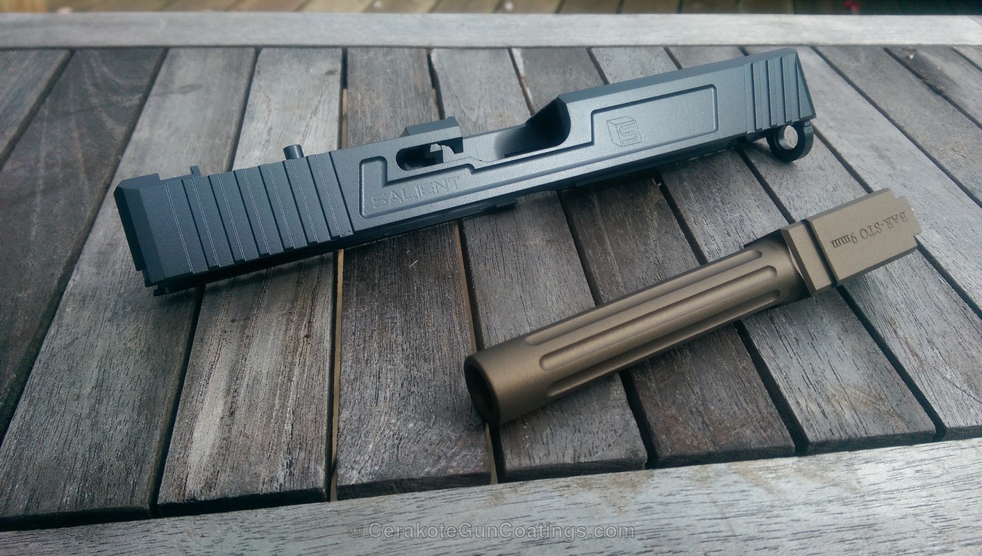 H-148 Burnt Bronze with H-234 Sniper Grey by Mark Twittey | Cerakote