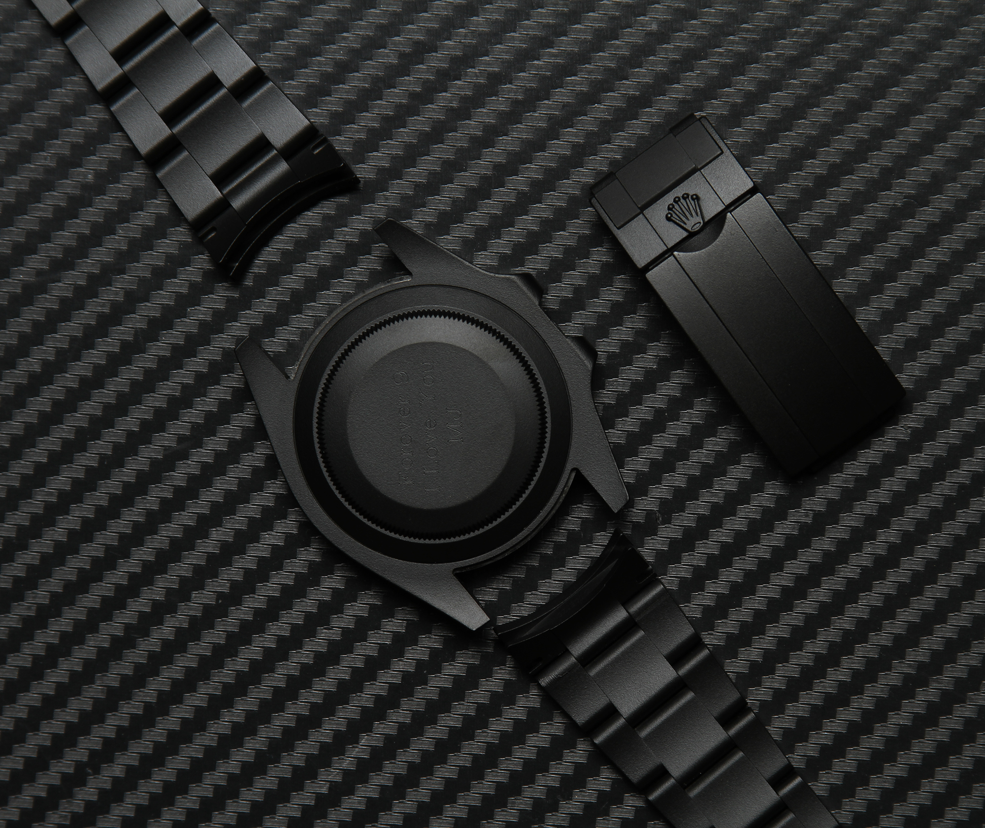 Black Rolex finished with a Graphite Black Finish | Cerakote