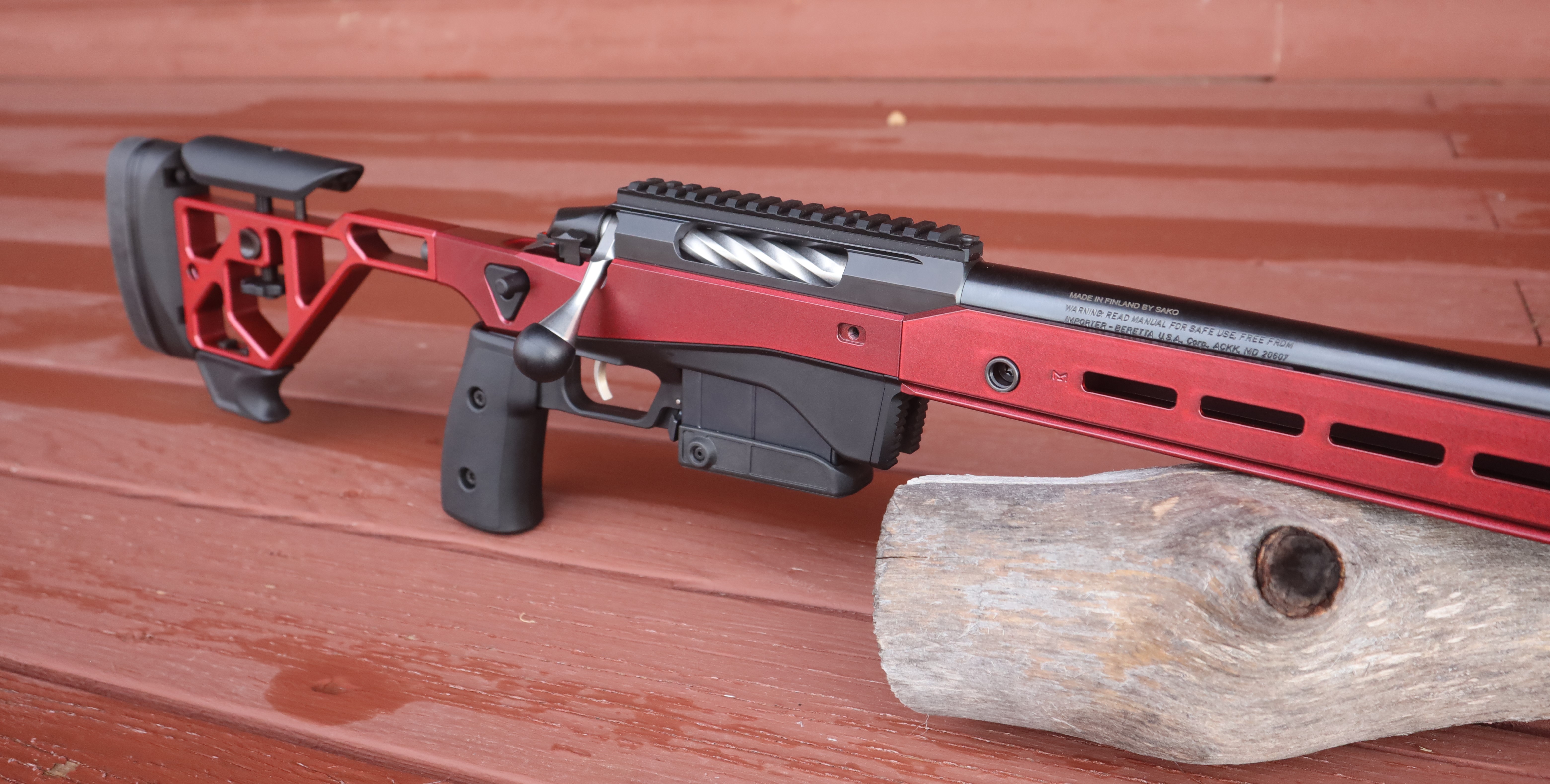 Tikka T3 Ace Target Chassis in FX Blaze | Cerakote