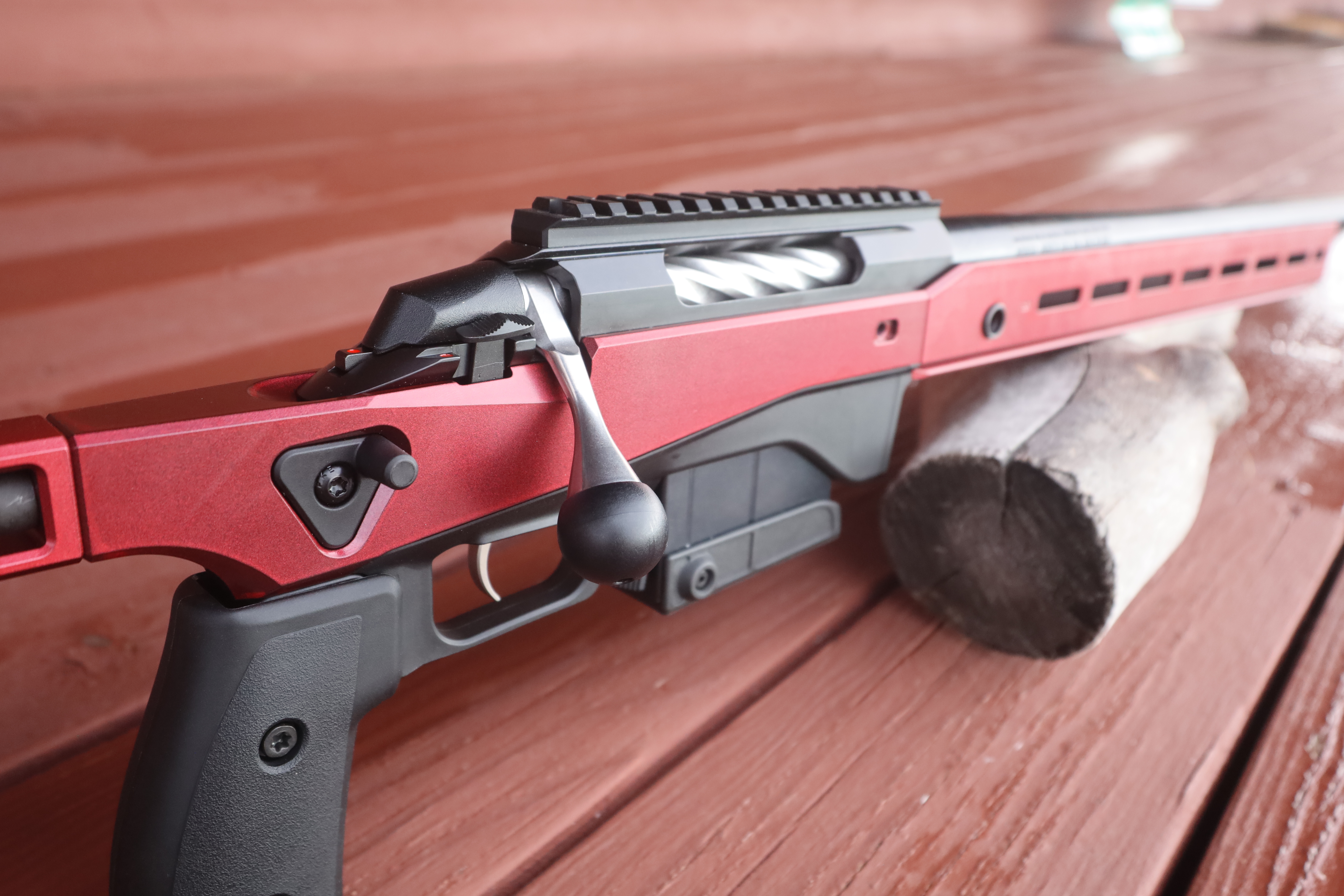 Tikka T3 Ace Target Chassis in FX Blaze | Cerakote
