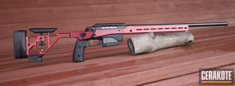 Tikka T3 Ace Target Chassis in FX Blaze | Cerakote
