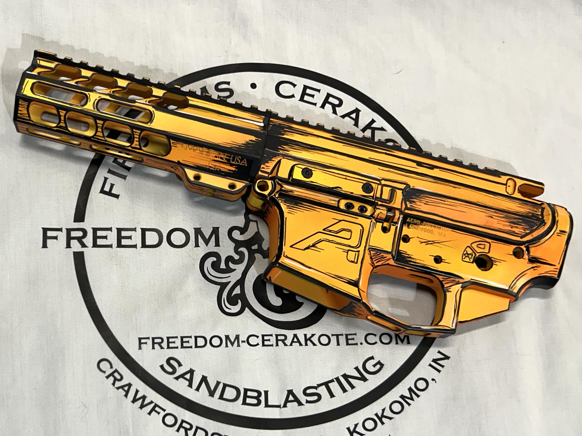 Aero Recieverset finished in H-346, H-144 and H-301 | Cerakote