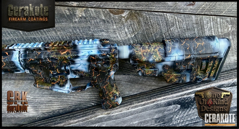 Fire and Clouds coated with a Hidden White, Tequila Sunrise, Multicam ...