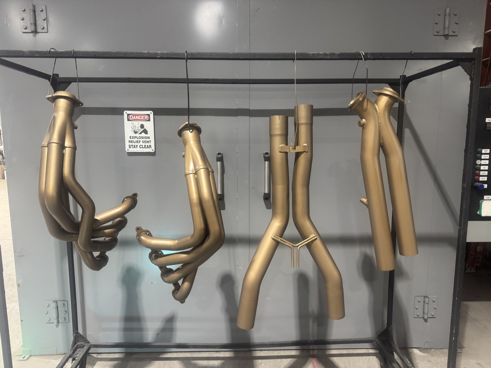 Corvette headers and exhaust in Burnt Bronze | Cerakote