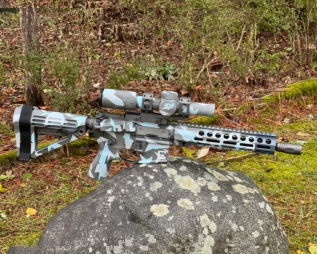 Splinter Ar Pistol coated in a Kel-Tec® Navy Blue, Armor Black ...