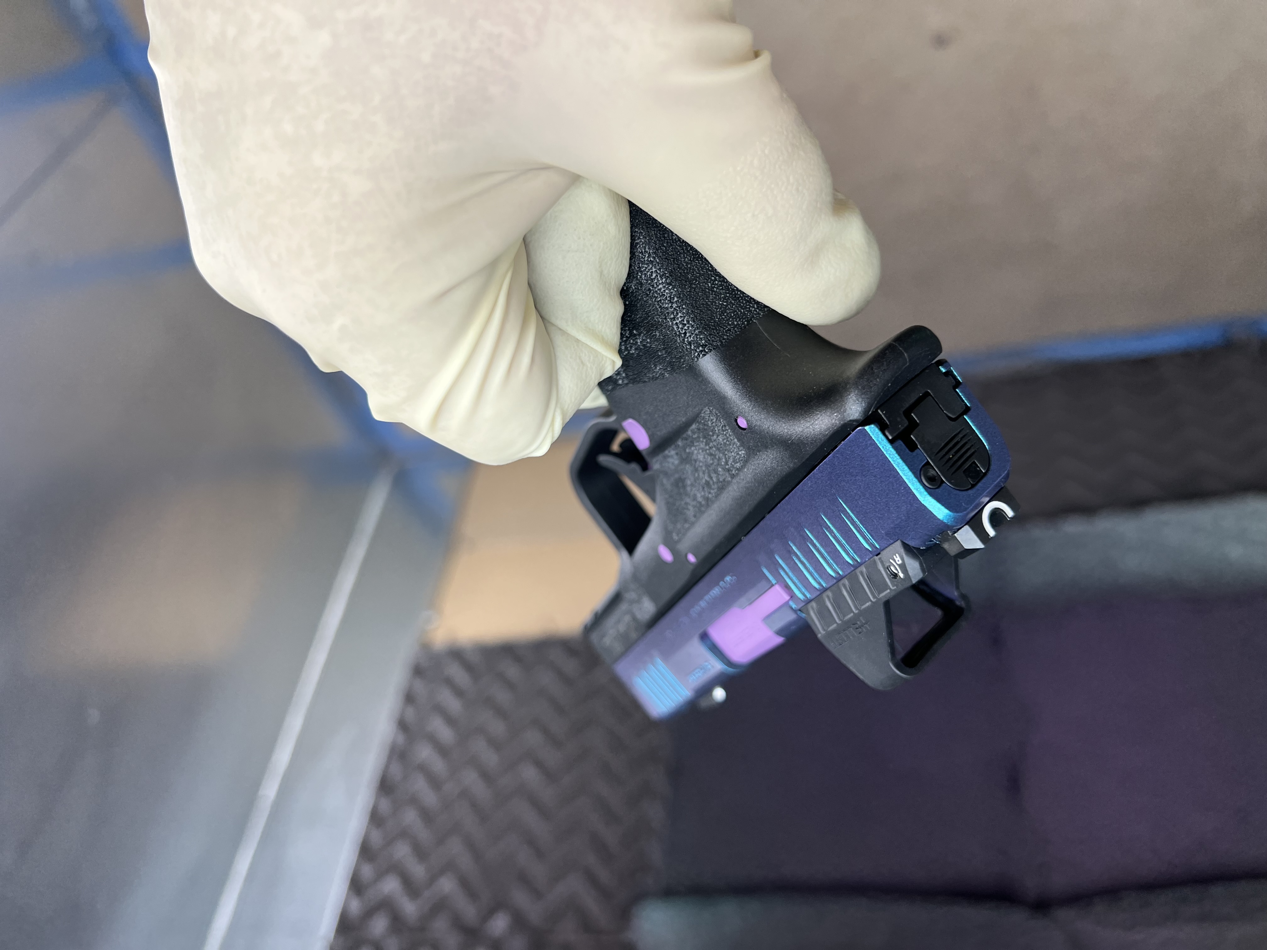 Hellcat Pro finished in a Cerakote Fx Typhoon, Wild Purple and Graphite ...