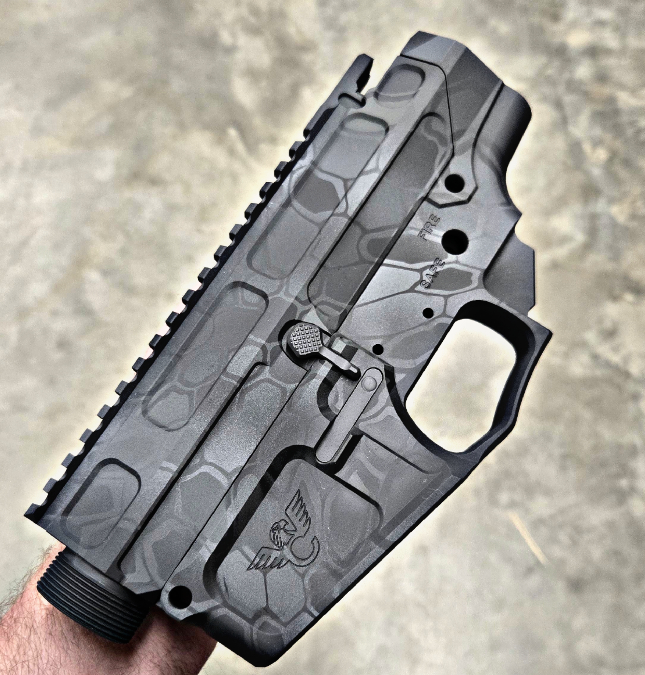 Ar10 featuring Carbon Black, Sig™ Dark Grey and Sniper Grey | Cerakote