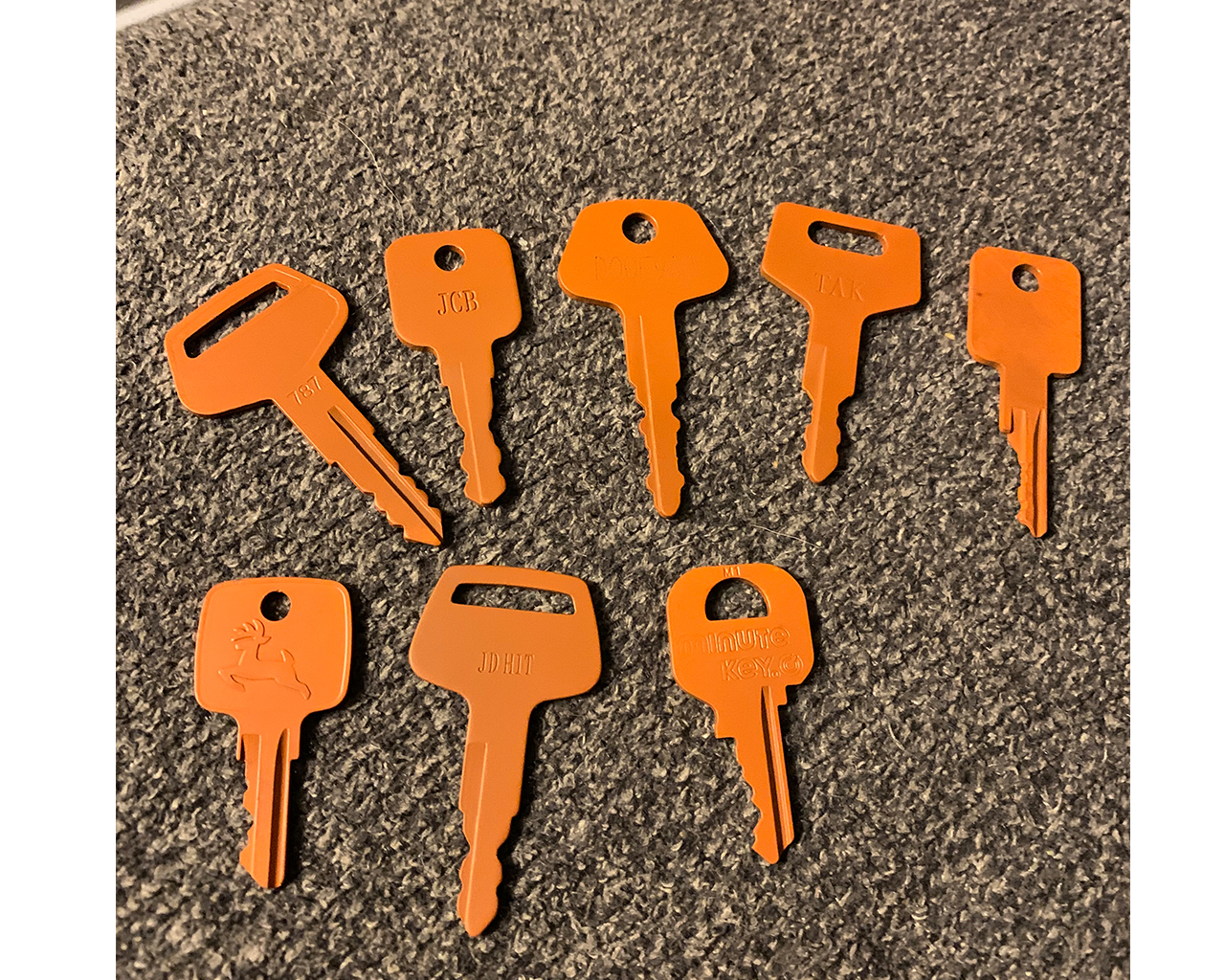 Orange Keys finished in a Hunter Orange Finish | Cerakote