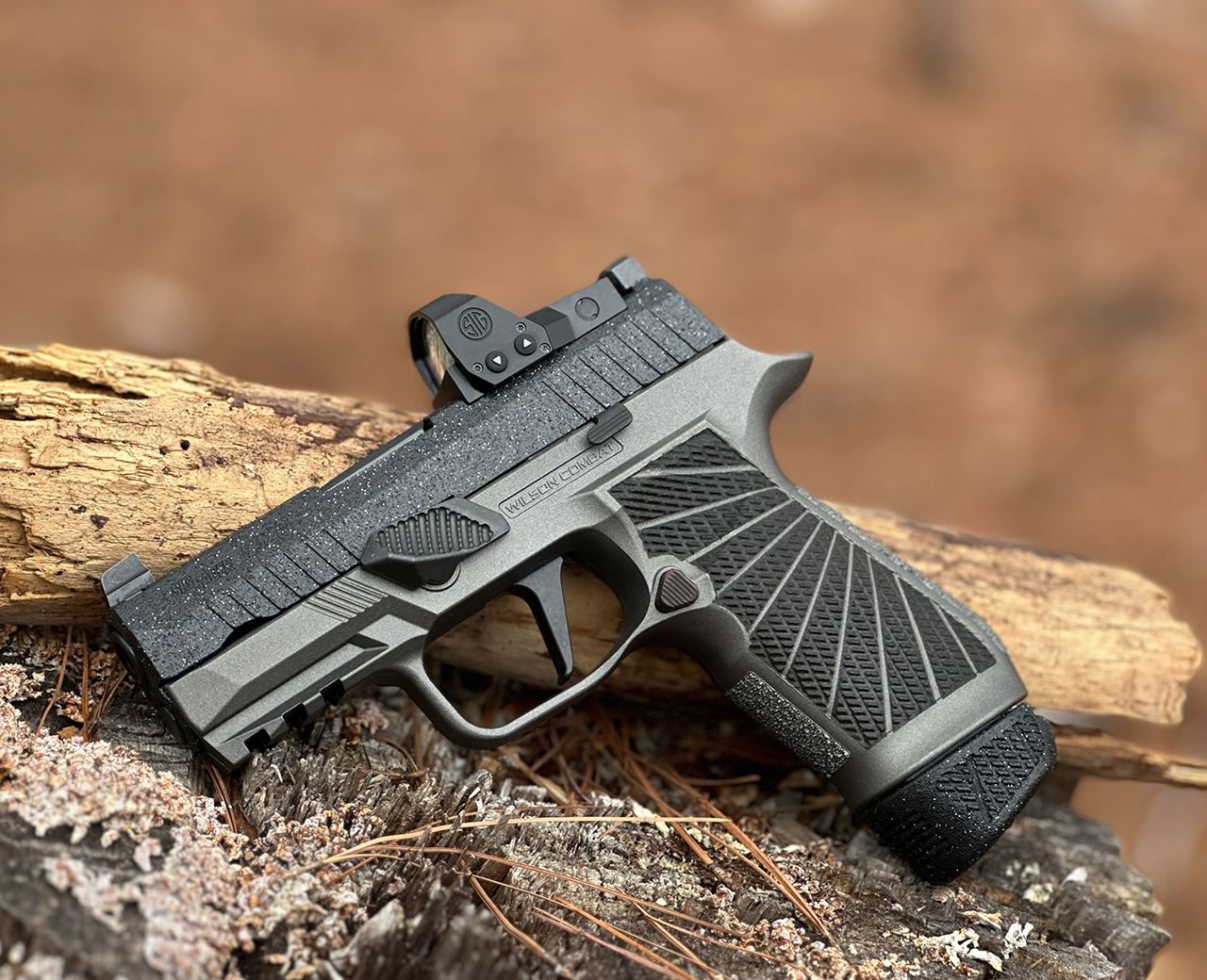 P320 coated with Armor Black, Matte Armor Clear and Tungsten | Cerakote