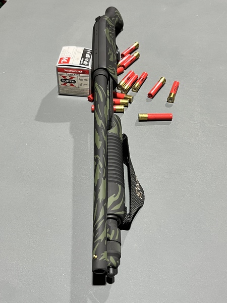 Shotgun finished with a FS Green and Armor Black Finish | Cerakote