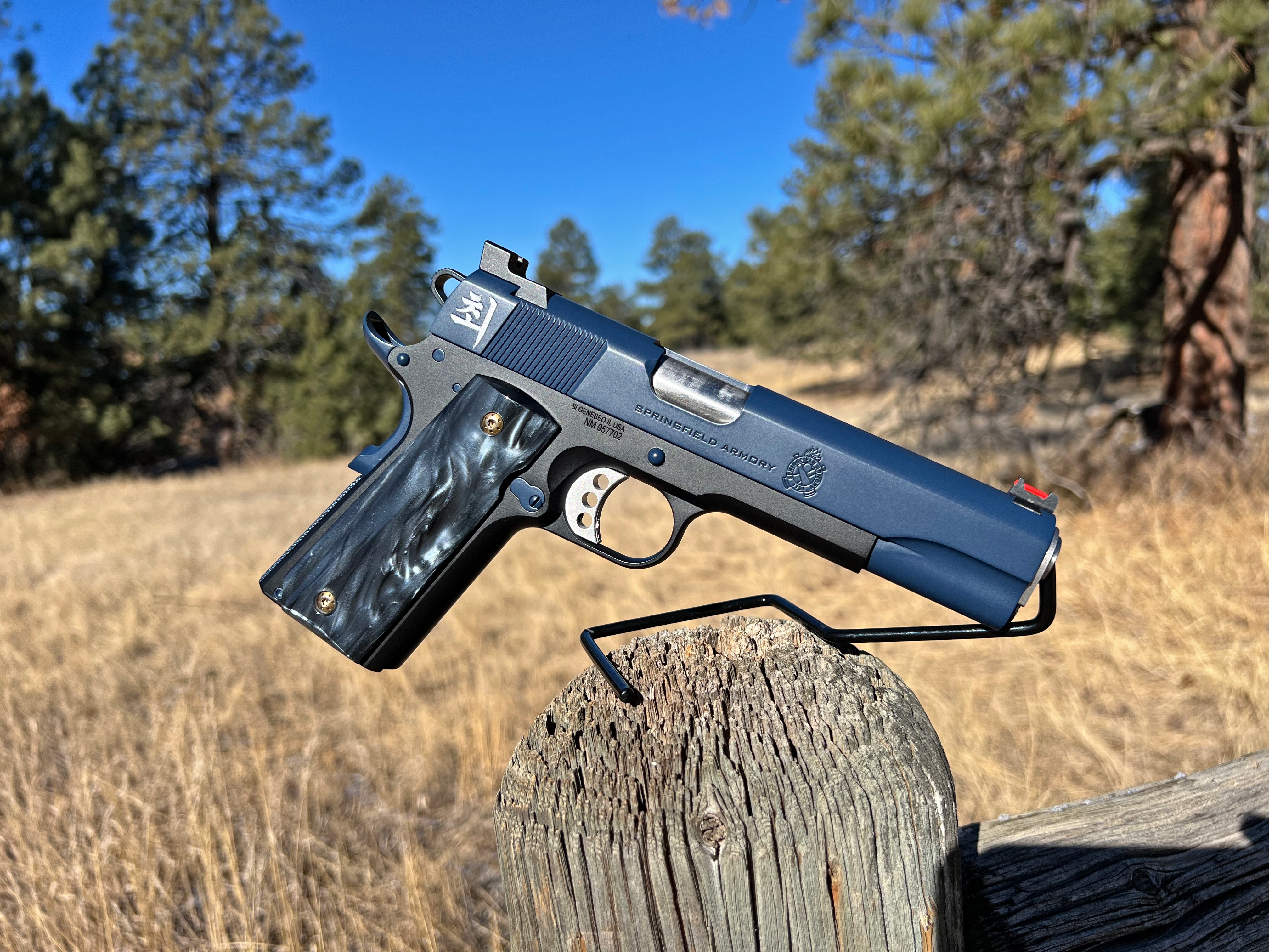 Two Tone Springfield Armory 1911 with Custom Laser Engraving | Cerakote