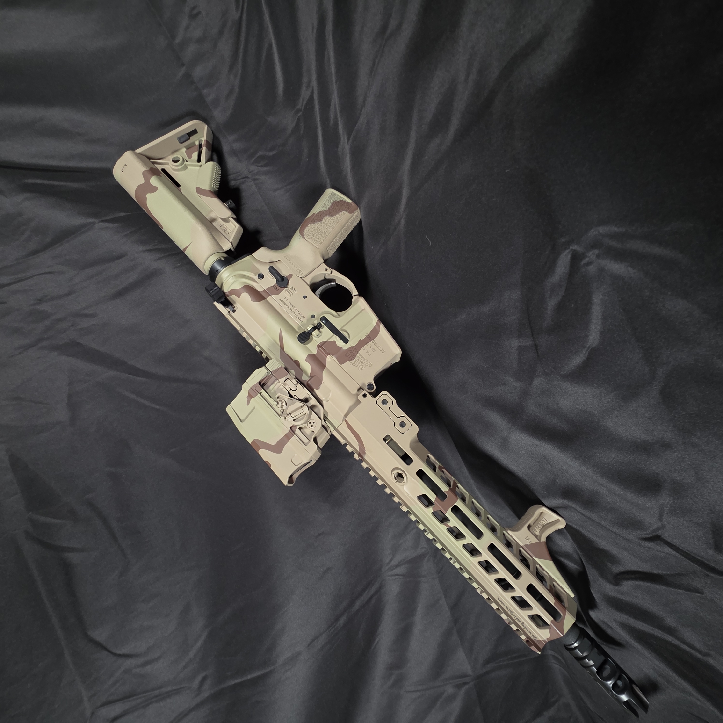 DCU Camo on Builder's Set and Vortex UH1 | Cerakote
