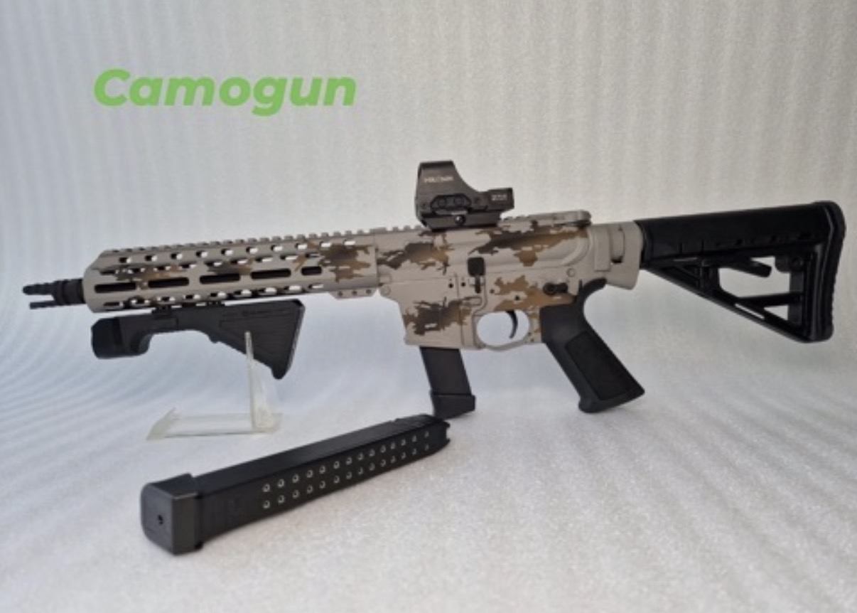 AR-15 finished with Barrett® Brown, Sniper Grey and Burnt Bronze | Cerakote
