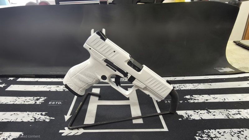 Walther Ppq using Stormtrooper White and Graphite Black | Cerakote