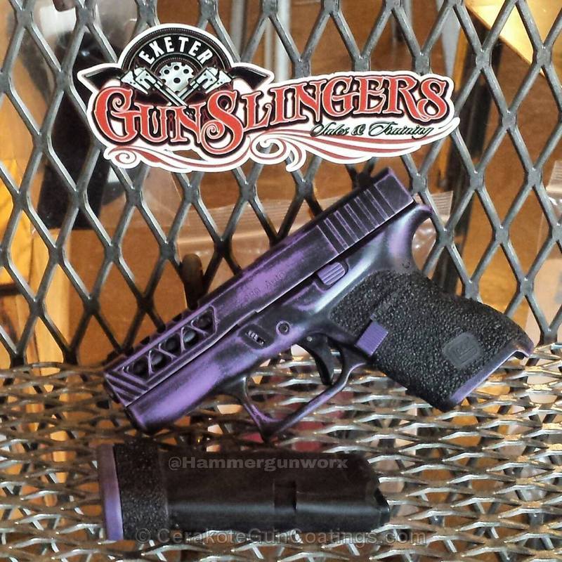 H-217 Bright Purple with H-190 Armor Black by Wayne Hammer | Cerakote
