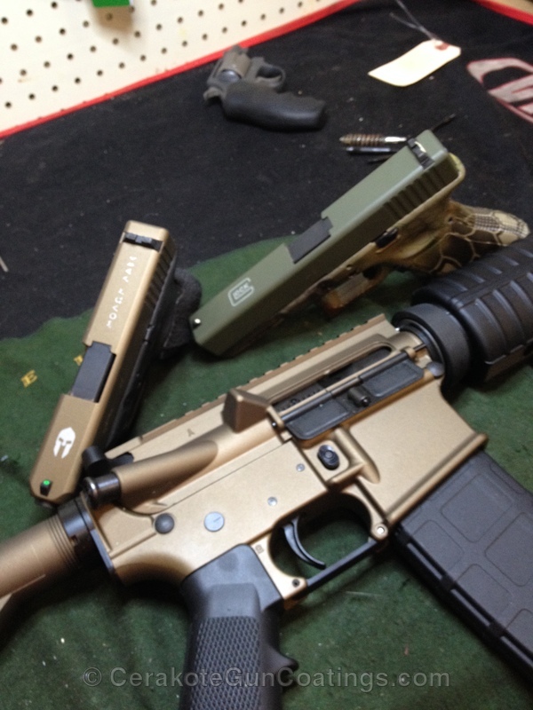 H-148 Burnt Bronze with H-229 Sniper Green by Kevin Wood | Cerakote