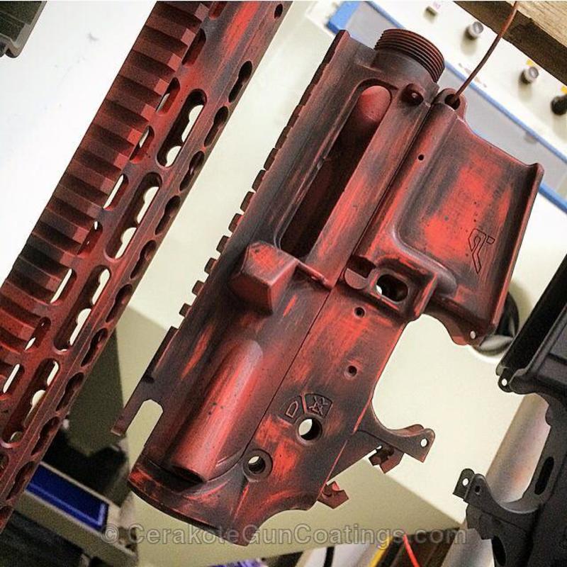 H-167 USMC Red with H-190 Armor Black by ming | Cerakote