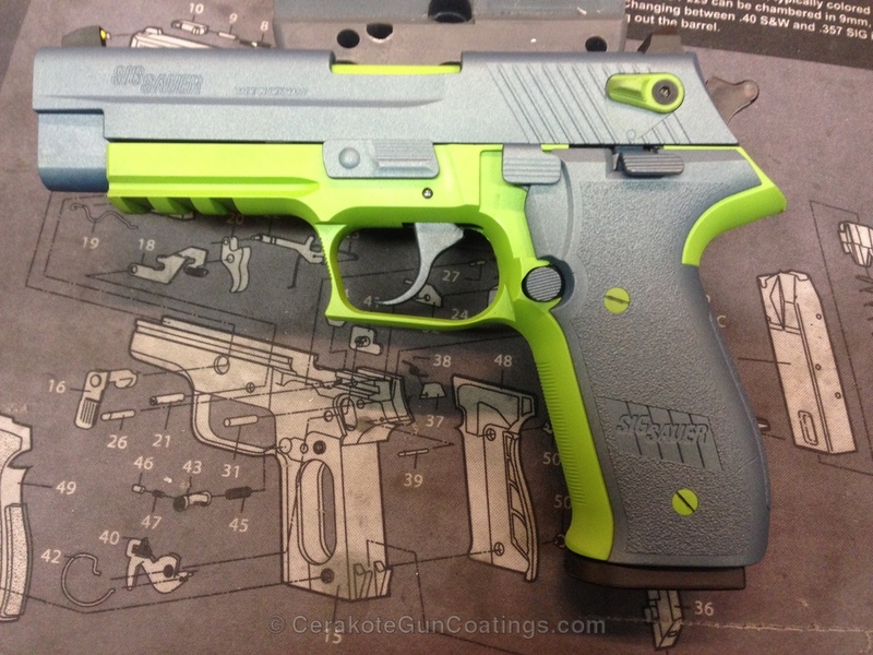 H-168 Zombie Green with H-185 Blue Titanium by Joe Sams | Cerakote