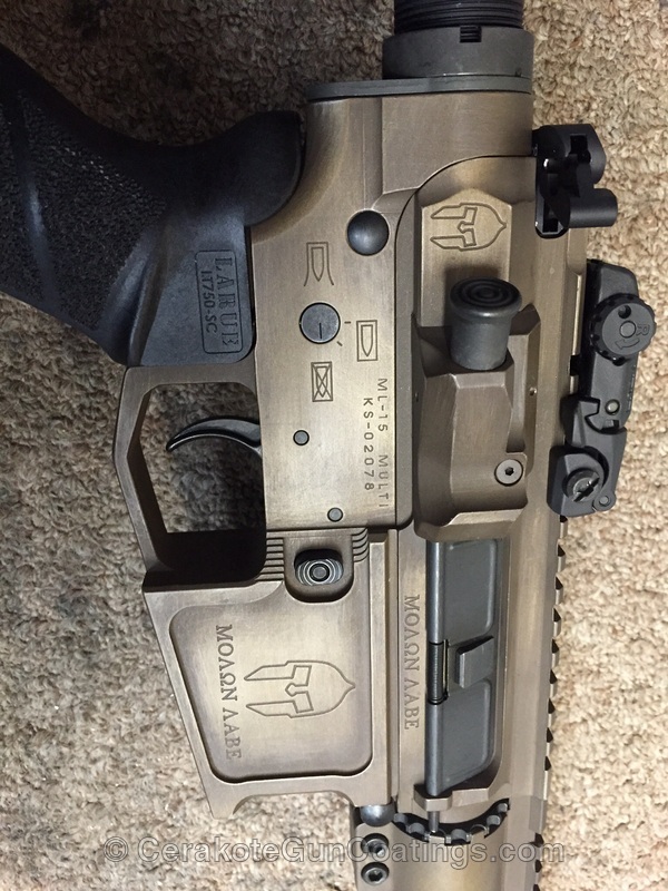 H-148 Burnt Bronze with H-259 Barrett Bronze by Dustin Scruggs | Cerakote