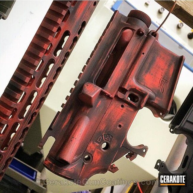 H 167 Usmc Red With H 146 Graphite Black By Ming Cerakote