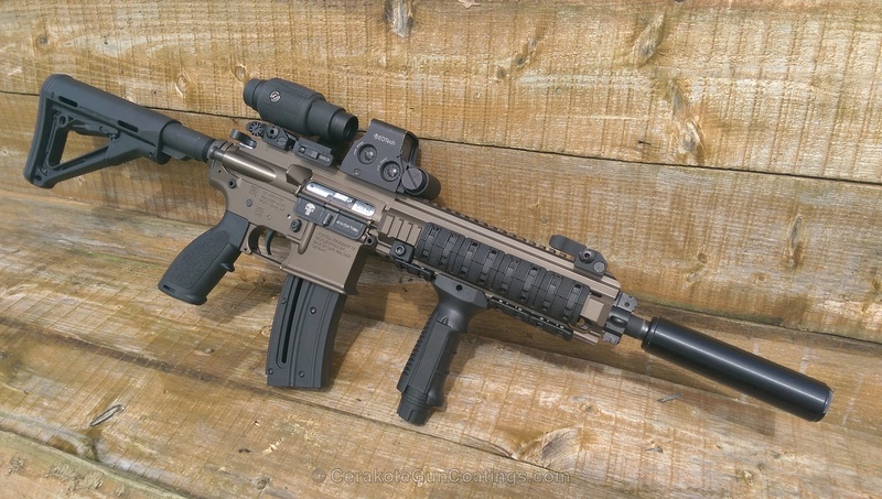 H-146 Graphite Black with H-148 Burnt Bronze by Mark Twittey | Cerakote