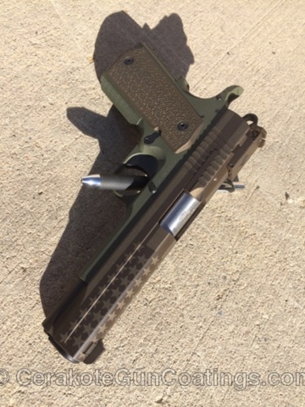 H-148 Burnt Bronze with H-259 Barrett Bronze by Nathan Noble | Cerakote