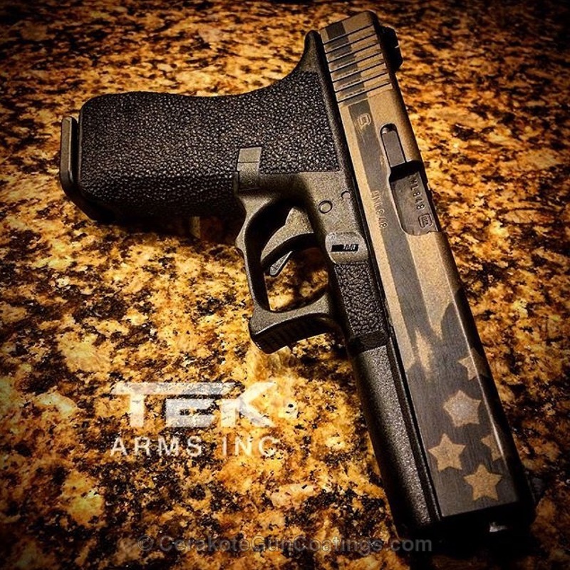 H-148 Burnt Bronze with H-190 Armor Black by Greg stewart | Cerakote