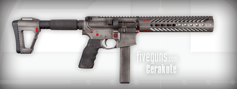 H-221 Crimson with H-219 Gun Metal Grey by WEB USER | Cerakote