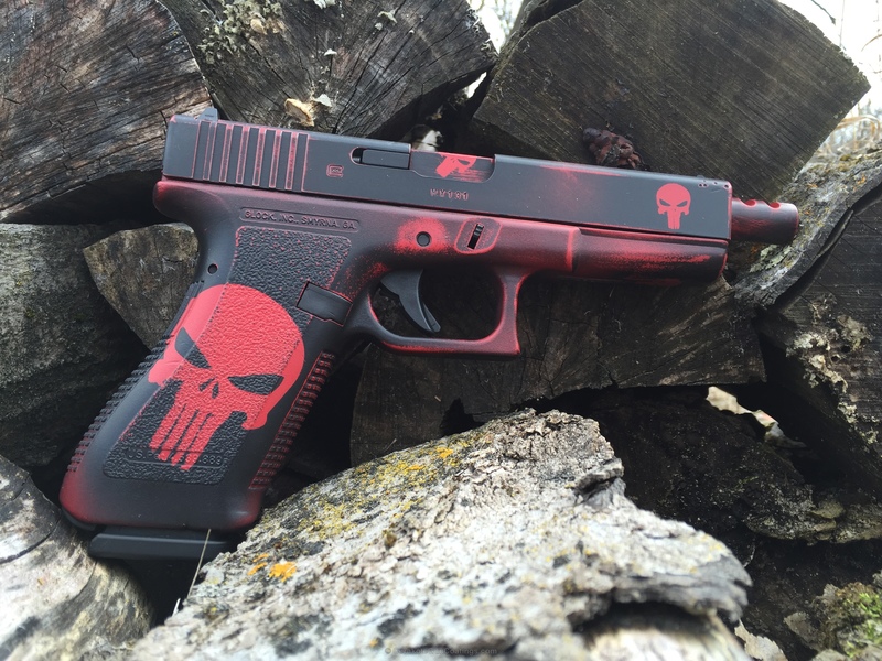 H-146 Graphite Black with H-167 USMC Red by MICHAEL FONTAINE | Cerakote