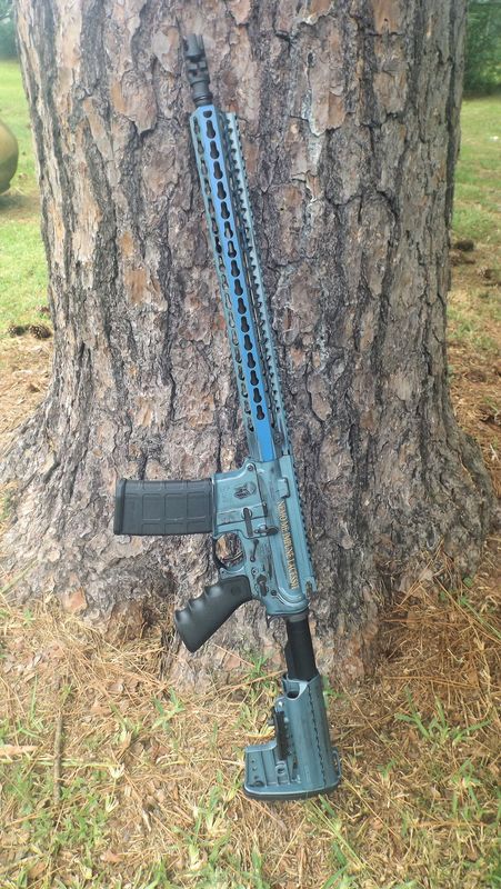 H-190 Armor Black with H-185 Blue Titanium and H-171 NRA Blue by MARK ...