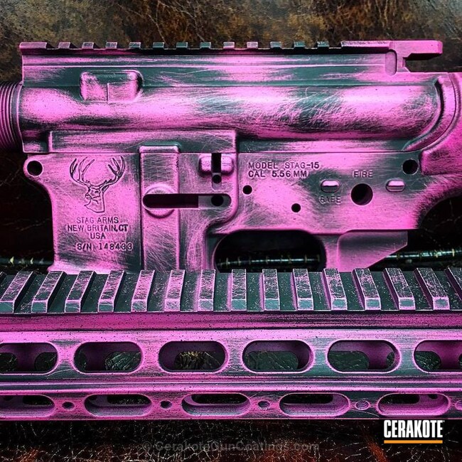 H-146 Graphite Black with H-141 Prison Pink by PATRICK GRIGGS | Cerakote