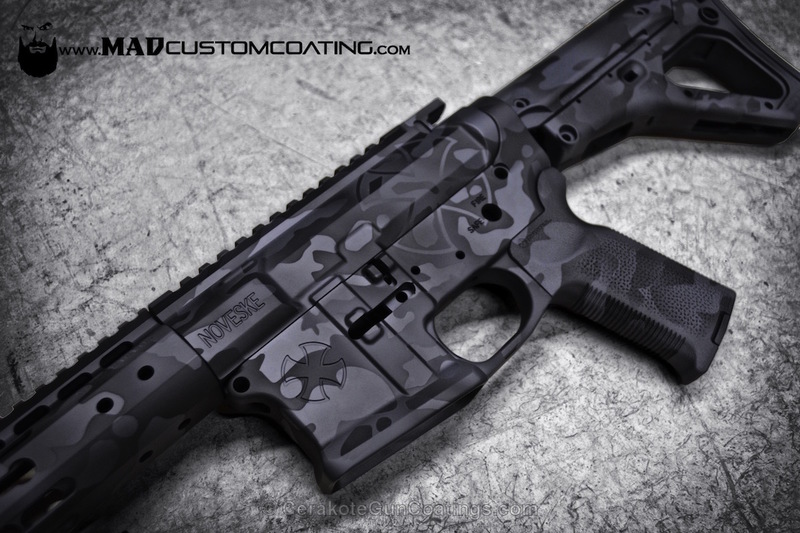 H-130 Combat Grey with H-146 Graphite Black by DAVID | Cerakote