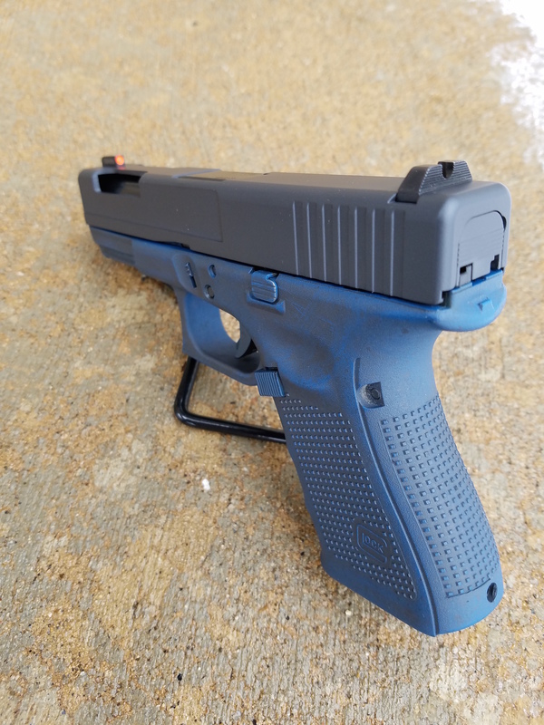 H-234 Sniper Grey and H-220 Ridgeway Blue by MIKE AND JUDY LEWIS | Cerakote