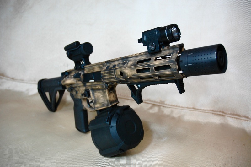 H-190 Armor Black and H-122 Gold by WEB USER | Cerakote