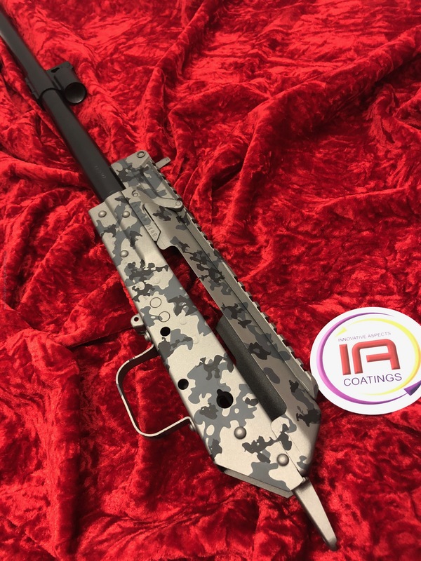 Gun Parts in a Custom Camo Finish by TRACEY MARQUART | Cerakote