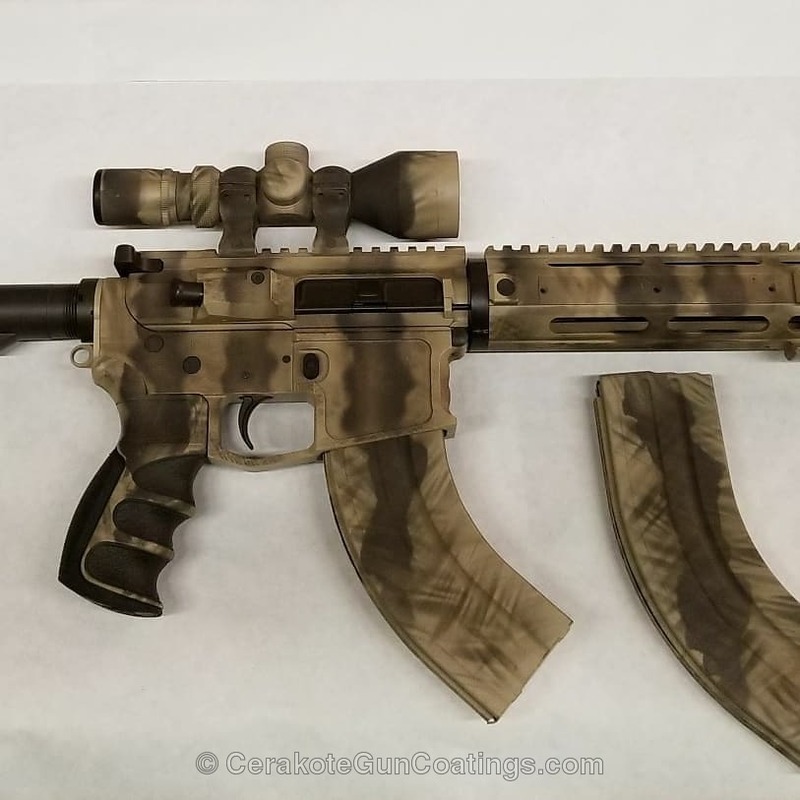 Custom Tactical Rifle in a Freehand Camo Finish by WEB USER | Cerakote