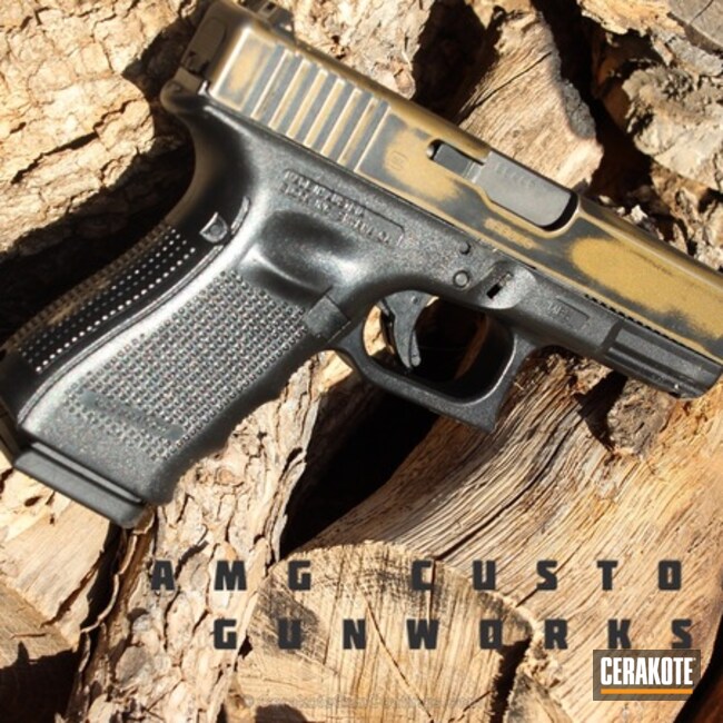 Glock Handgun Coated In H 190 Armor Black And H 148 Burnt Bronze By Web
