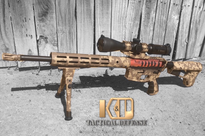 Tactical Rifle in a Cerakote Digital Camo by WEB USER | Cerakote