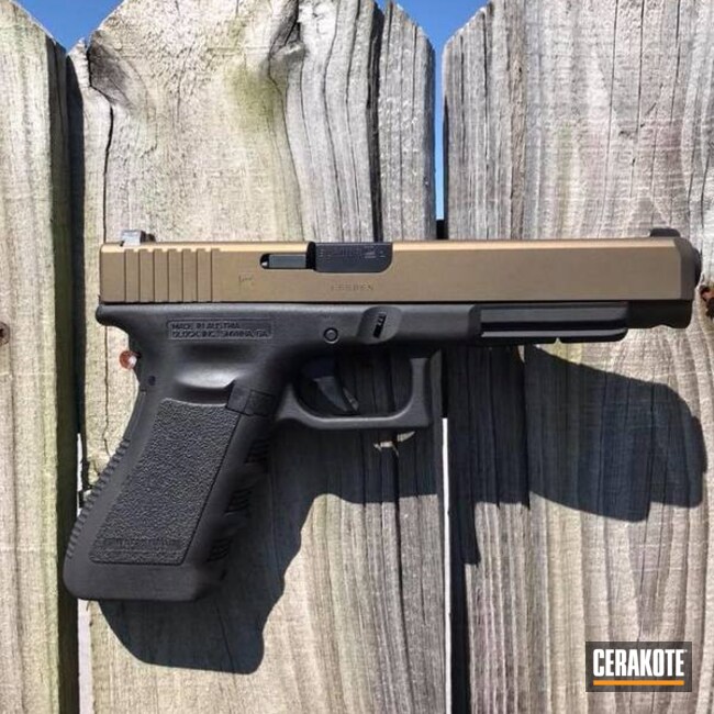 Glock Done In Graphite Black And Burnt Bronze By Web User Cerakote