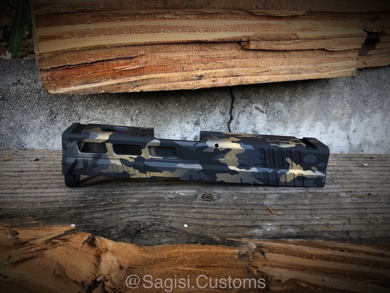 Springfield Slide in a Custom Camo by Ryan Sagisi | Cerakote