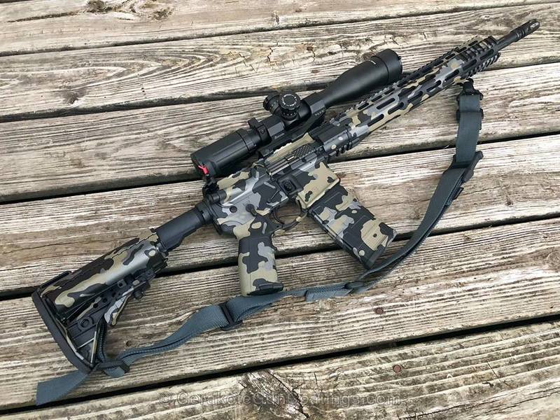 Tactical Rifle in a Camo Finish by Joe Larson | Cerakote