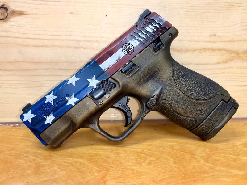 S& W Handgun in an American Flag Finish by Web User | Cerakote