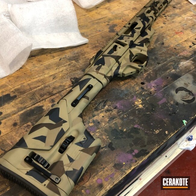 Upper / Lower / Handguard in a Cerakote Splinter Camo Finish by Web ...