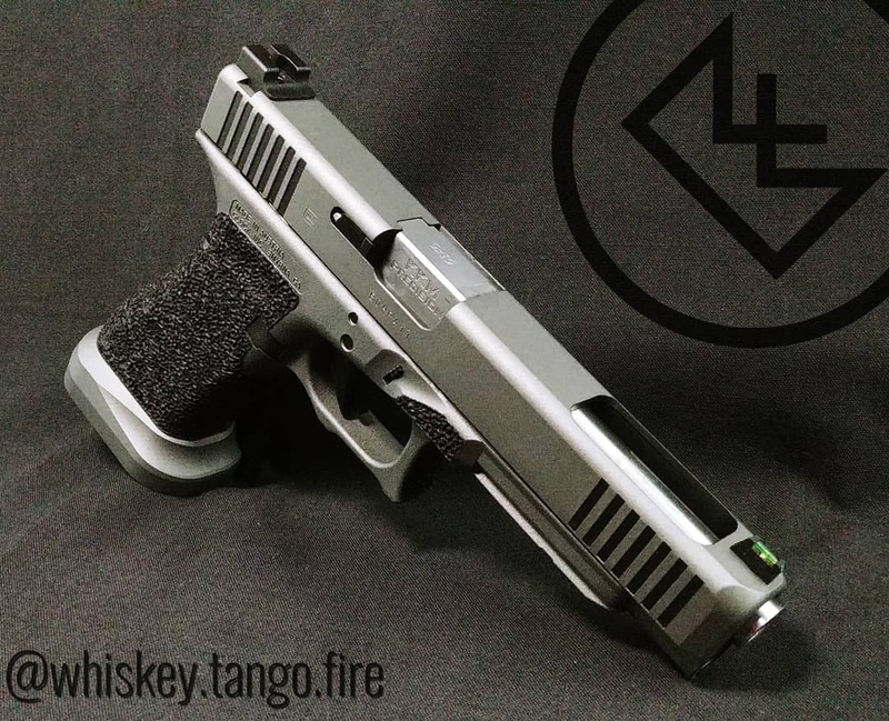 Custom Glock Cerakoted in H-146 Graphite Black and H-170 Titanium by ...