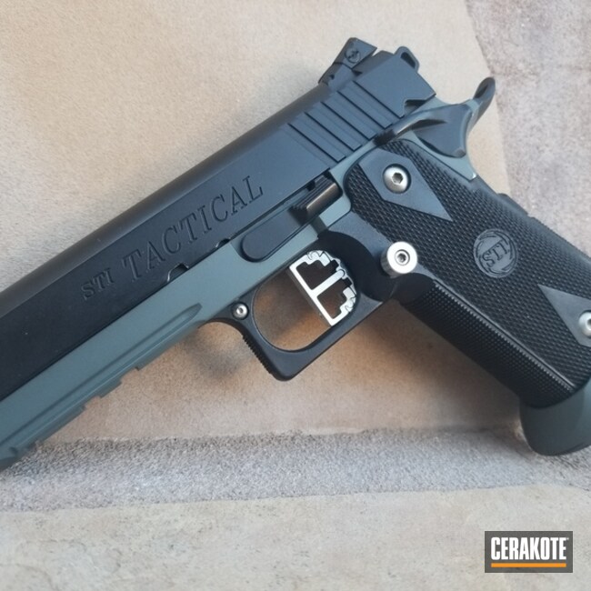 Two Toned Sti Done In Cerakote Graphite Black And Tactical Grey By Tim