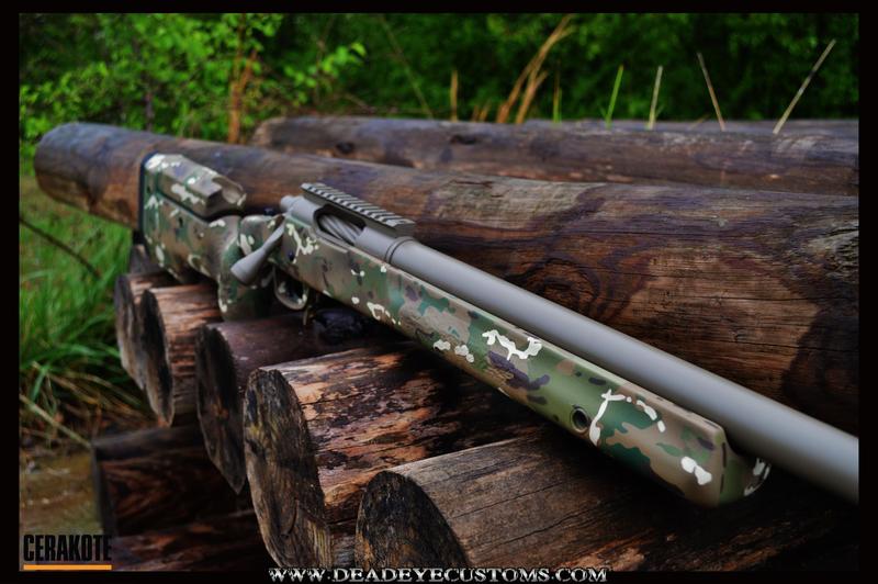 Camo Finished Bolt Action Rifle by Web User | Cerakote