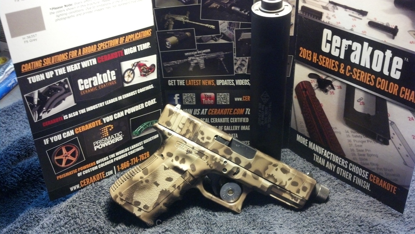 H-7504M Matte Brown and H-199 Desert Sand by Paint Shooters | Cerakote