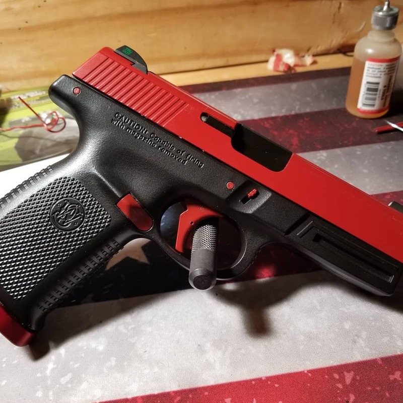 H-146 Graphite Black and H-216 Smith & Wesson Red by Web User | Cerakote