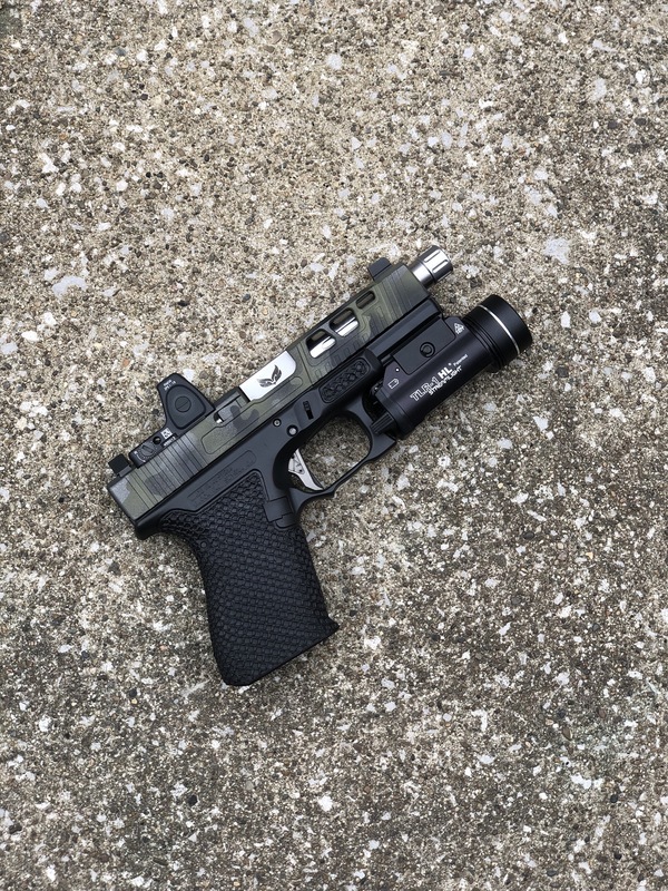 Stippled Glock 19 Handgun with a Custom Cerakote Camo Finish by Web ...